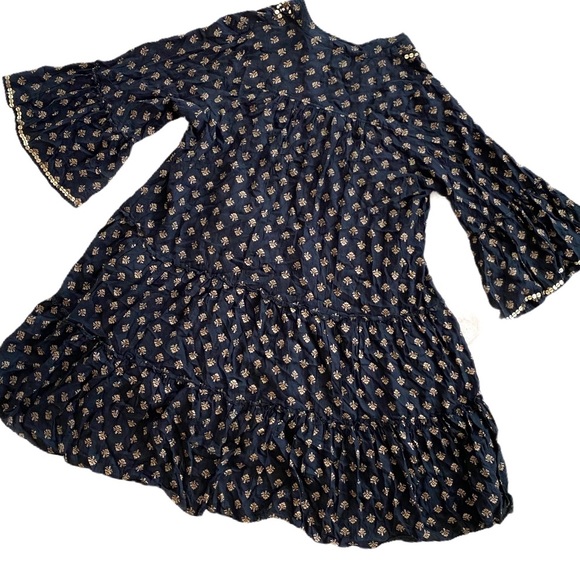 Miss June | Dresses | Miss June Paris Black Gold Embellished Dress ...